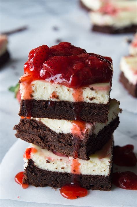 Strawberry Cheesecake Brownies These Homemade Brownies Are Loaded Up