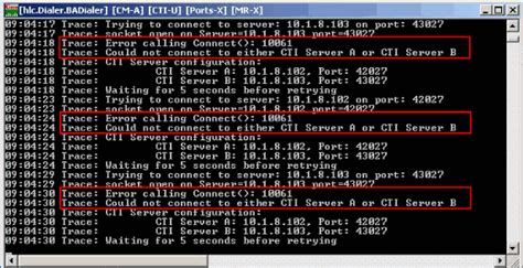 ba dialer fails to connect with cti server nic binding order cisco