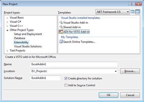 vsto example office plugin for excel word powerpoint