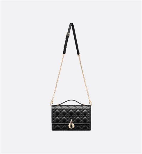 Sac Top Handle My Dior Cuir Dagneau Cannage Noir Dior