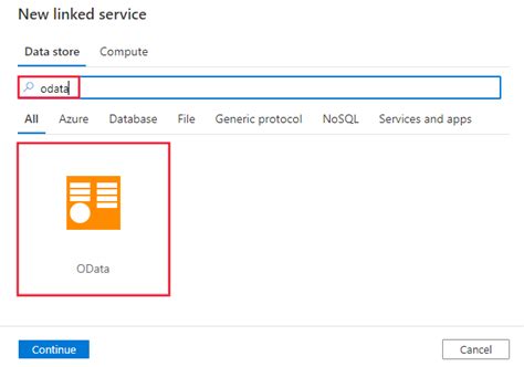 copy data from odata sources azure data factory and azure