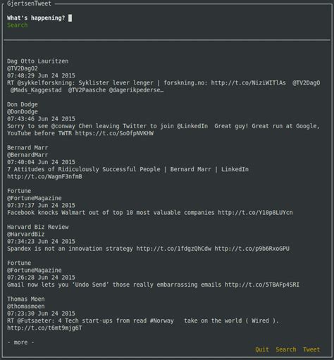 github fredgj gjertsentweet npyscreen curses based