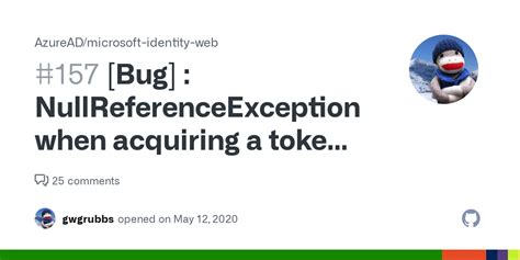 [bug] nullreferenceexception when acquiring a token for a user in a