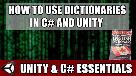 how to use dictionaries in unity and c [beginner friendly] youtube
