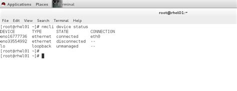 using nmcli command in linux networking rhel centos 7 ~ root of info