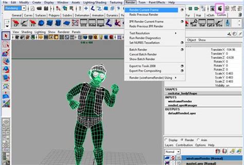 rendering wireframes in maya for compositing with after effects