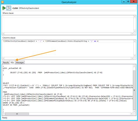 query analyzer matrix42 self service help center