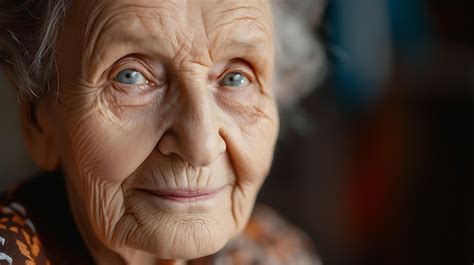 Premium Photo An Elegant Elderly Lady Radiating Wisdom And Grace Her
