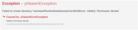 php yii2 unable to write to assets folder stack overflow