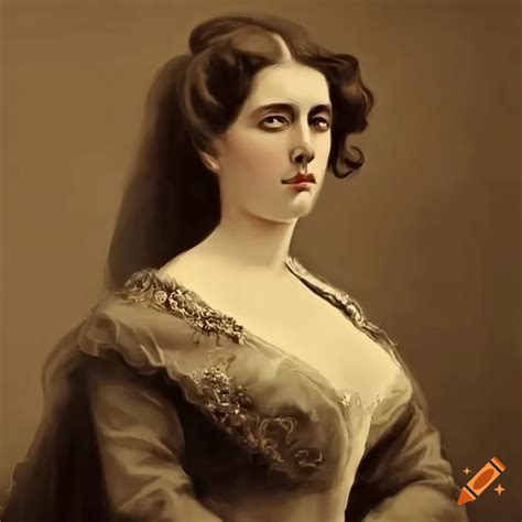 Portrait Of A Beautiful Woman From The 19th Century On Craiyon