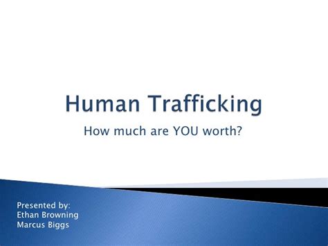human trafficking powerpoint presentation