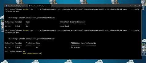 Run Azure Powershell In A Docker Container Thomas Maurer