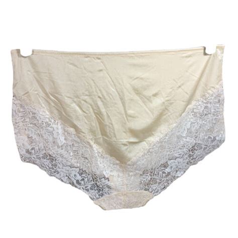 Breezies Light Control Lace Trim Womens Panties W Ultimair Beige Size