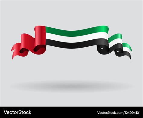 United Arab Emirates Wavy Flag Royalty Free Vector Image