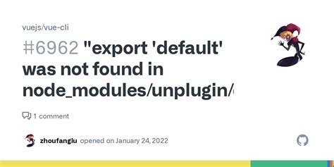 export default was not found in node modules unplugin dist webpack