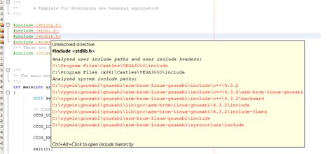 c program builds sucessfully but netbeans shows errors in the