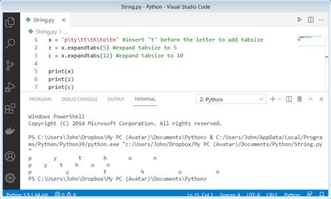 python string method expandtabs find and format codingstreets