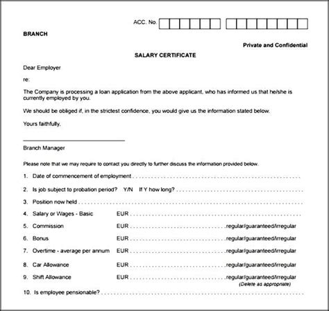 21 Free Salary Certificate Templates Word Excel Formats