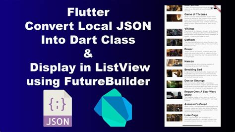 flutter convert local json into dart class and display in listview using