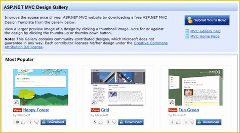 video gallery website template free download of asp net mvc website