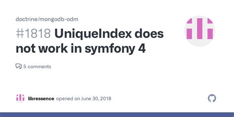 uniqueindex does not work in symfony 4 · issue 1818 · doctrine mongodb