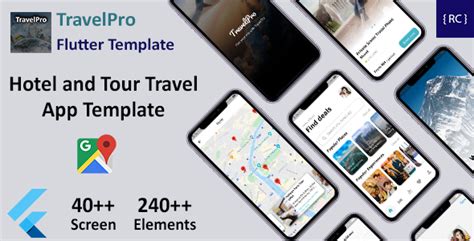 flutter hotel booking and tour travel app template in