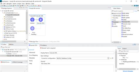 execute ddl statement in mysql mulesoft db connector