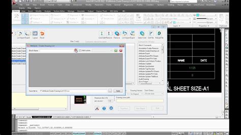 create drawing list from attribute blocks in autocad using