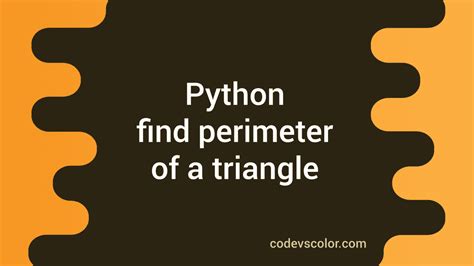 python program to find out the perimeter of a triangle