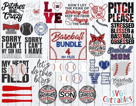 Baseball Bundle 4 Svg Cut File Svgcuttablefiles