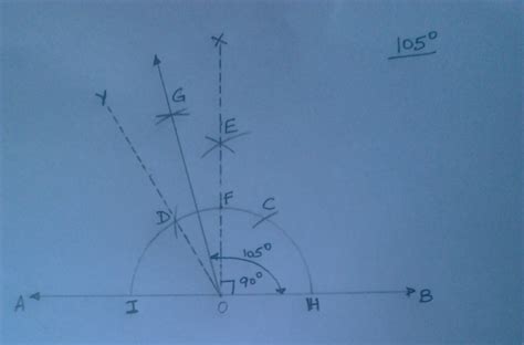 How To Construct 105 Degree Angle