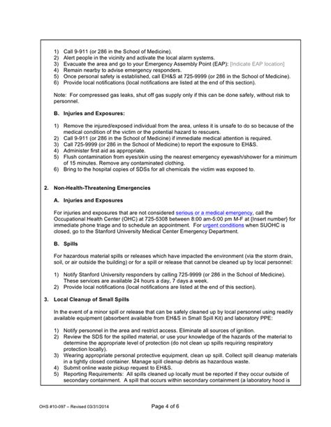 example of standard operating procedure sop