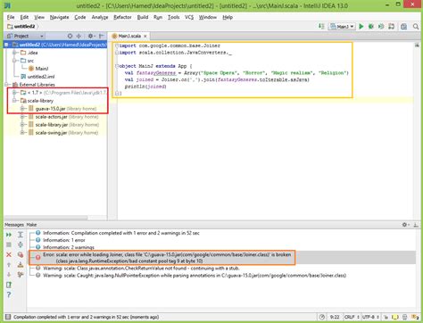 java intellij idea 13 scala plugin and eclipse kepler compilation error
