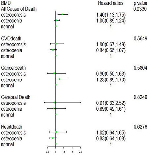 Frontiers The Associations Between Bone Mineral Density And Long Term