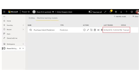 tutorial build a machine learning model in power bi