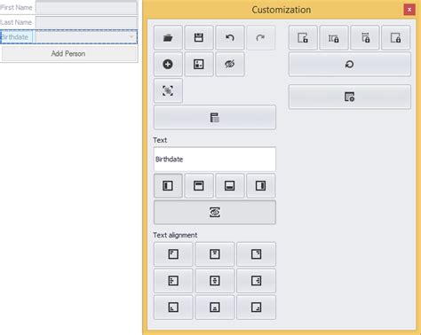 quick runtime customization winforms controls devexpress help