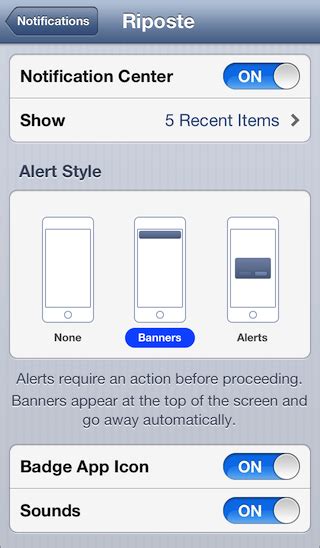 ios can the user disable sounds for push notifications locally