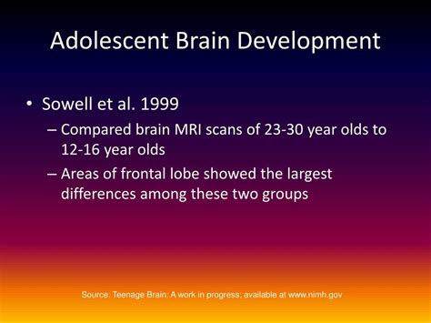Ppt Adolescent Brain Development Powerpoint Presentation Free