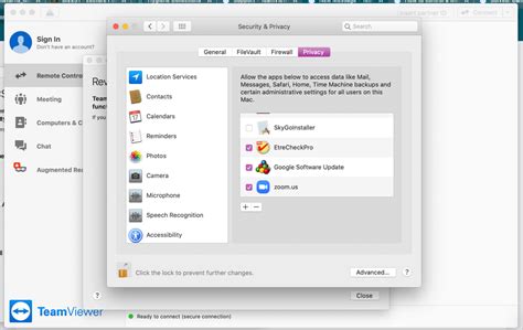 cannot allow disk access mac — teamviewer support