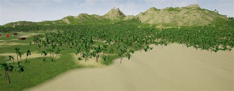 height based ue4 island landscape material golden syrup games