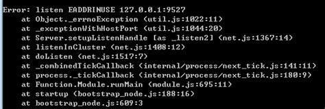 node js events js 183 throw er unhandled ‘error event