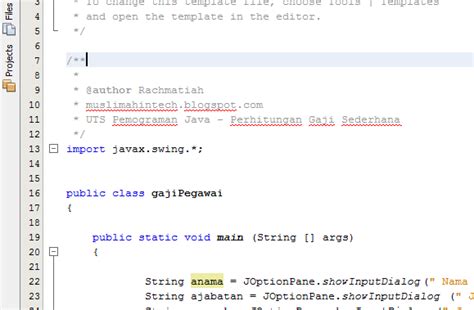 Program Menghitung Gaji Sederhana Dengan Java Muslimah In Tech
