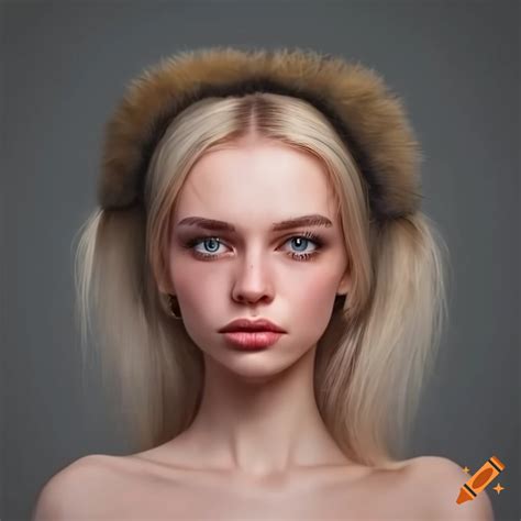 Portrait Of A Beautiful Swedish Blonde Woman With Blue Eyes On Craiyon