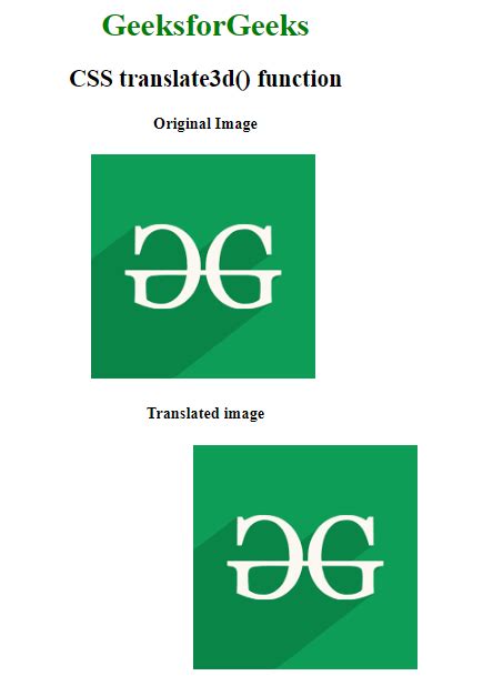 css translate3d function geeksforgeeks