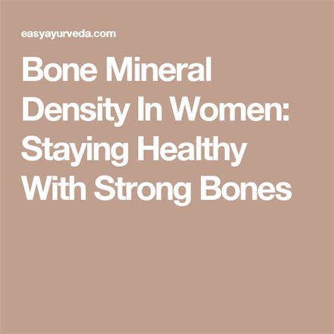 Bone Mineral Density In Women Staying Healthy With Strong Bones How