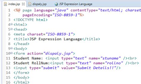 el in java jsp expression language el definition syntax jsp el