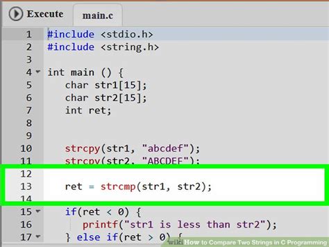 how to compare two strings in dev c greatthegreen