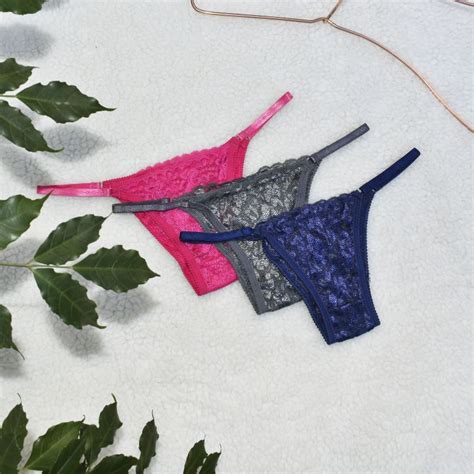 Kit 3 Calcinhas De Renda String Compre Na Clube Íntima