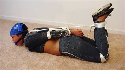 Black Girls Bound Clips Sapphirebgbv01 Hogtied Ballgagged Exposed