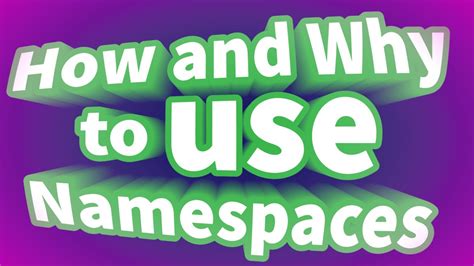 how and why to use namespaces lucky resistor